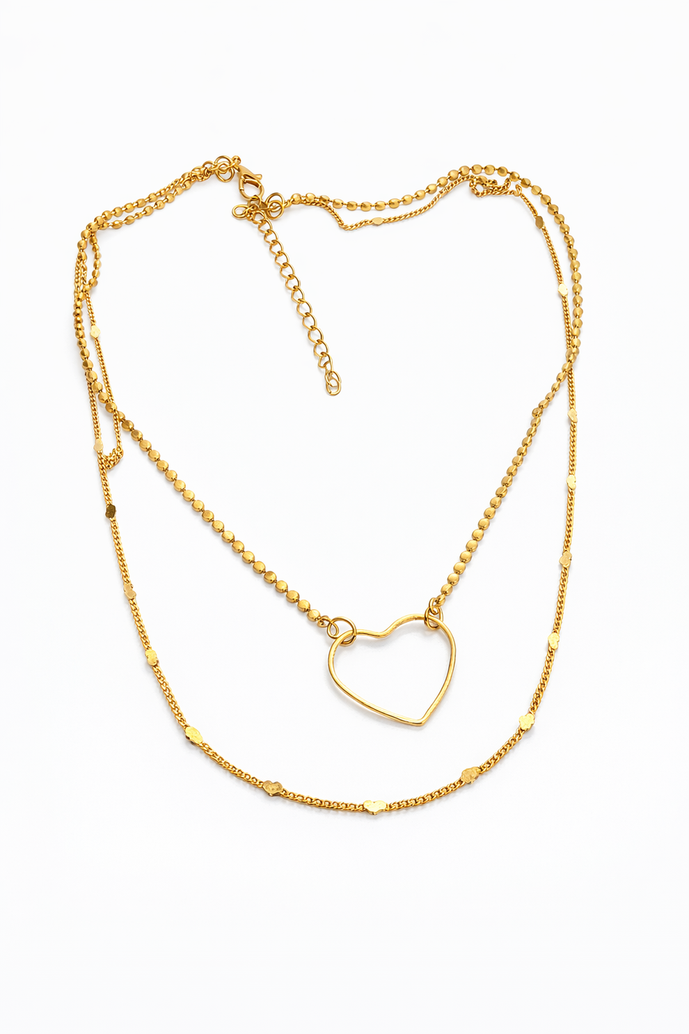 Collar Corazón doble luz – Pamela Lobos Joyas